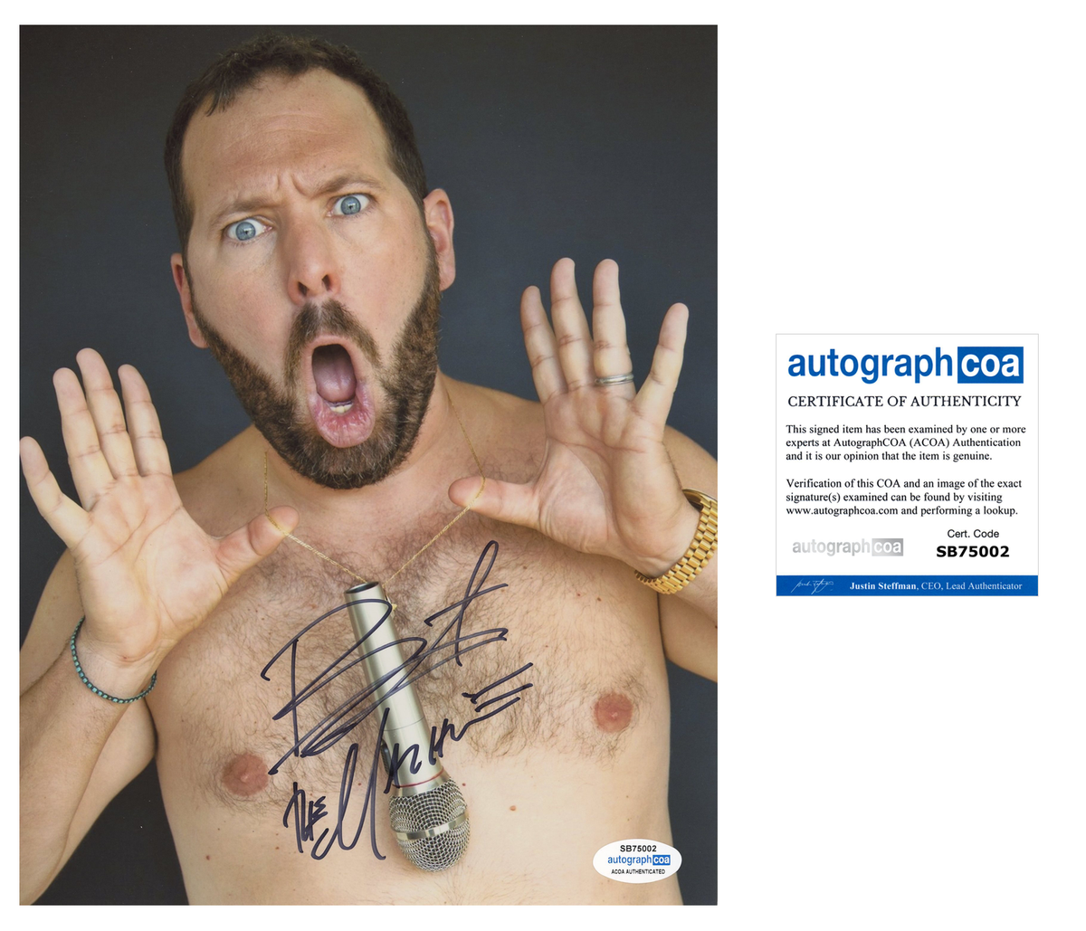 Bert Kreischer The Machine Signed Autograph 8x10 Photo ACOA | Outlaw ...