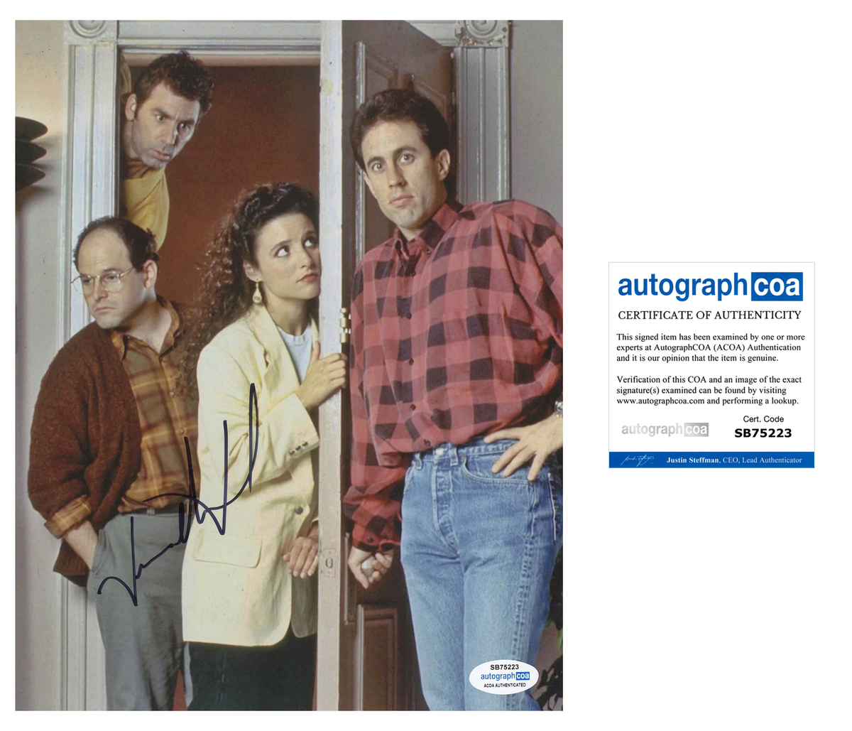 Jason Alexander Seinfeld Signed Autograph 8x10 Photo ACOA | Outlaw ...