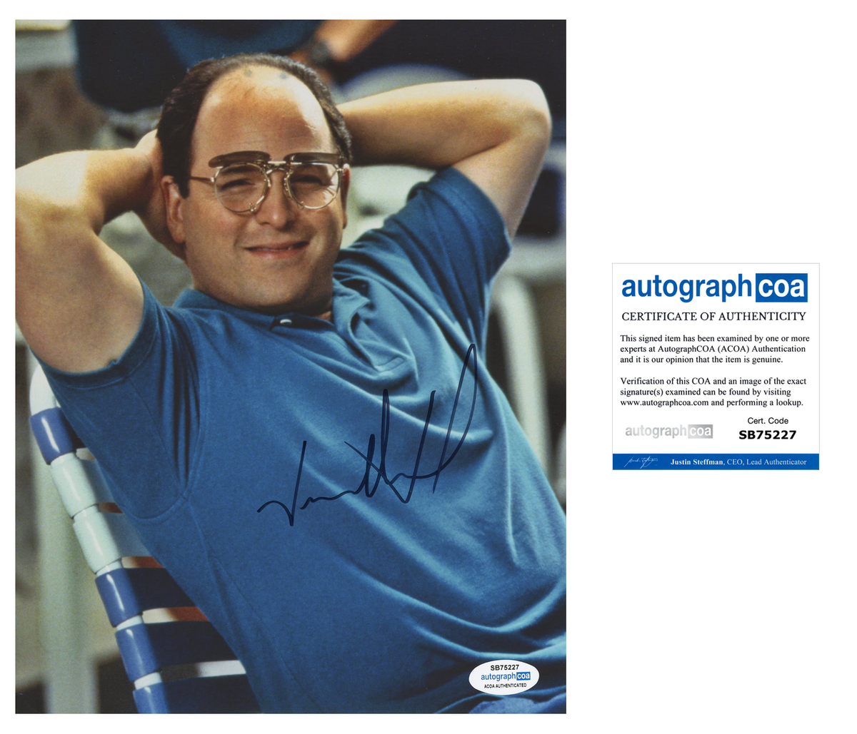 Jason Alexander Seinfeld Signed Autograph 8x10 Photo ACOA | Outlaw ...