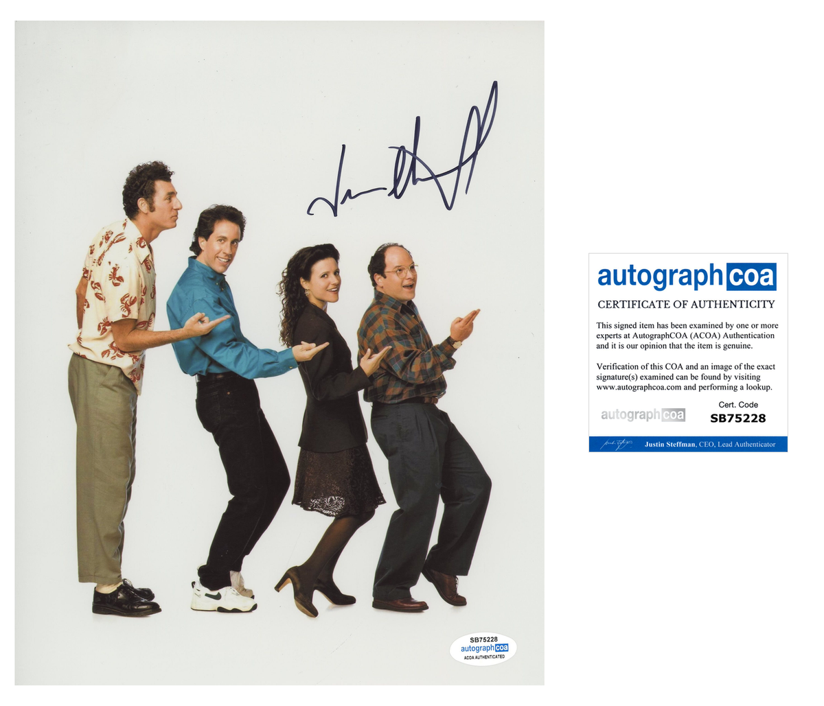 Jason Alexander Seinfeld Signed Autograph 8x10 Photo ACOA | Outlaw ...