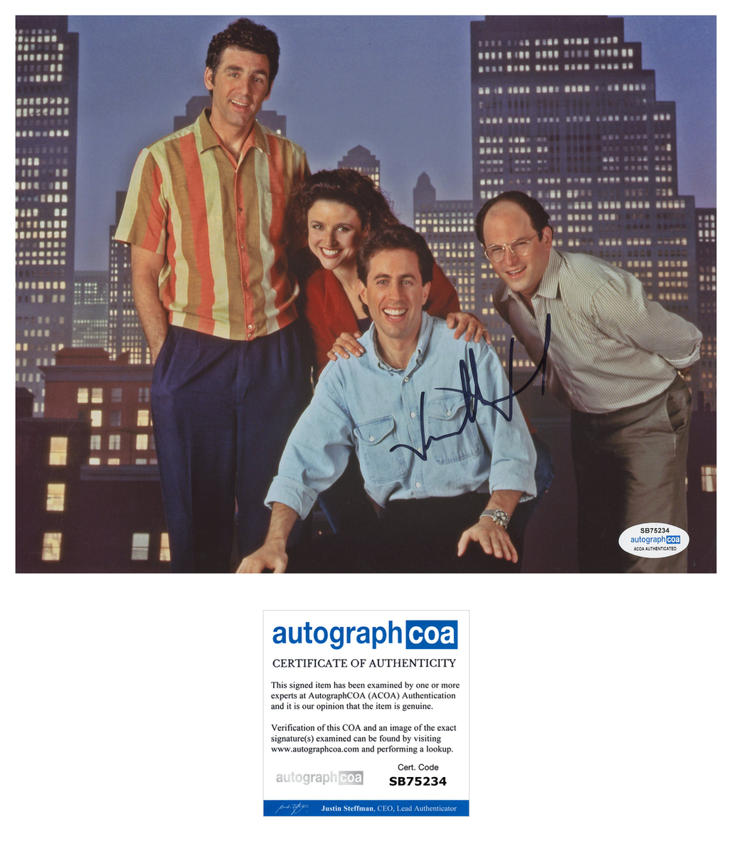 Jason Alexander Seinfeld Signed Autograph 8x10 Photo ACOA | Outlaw ...