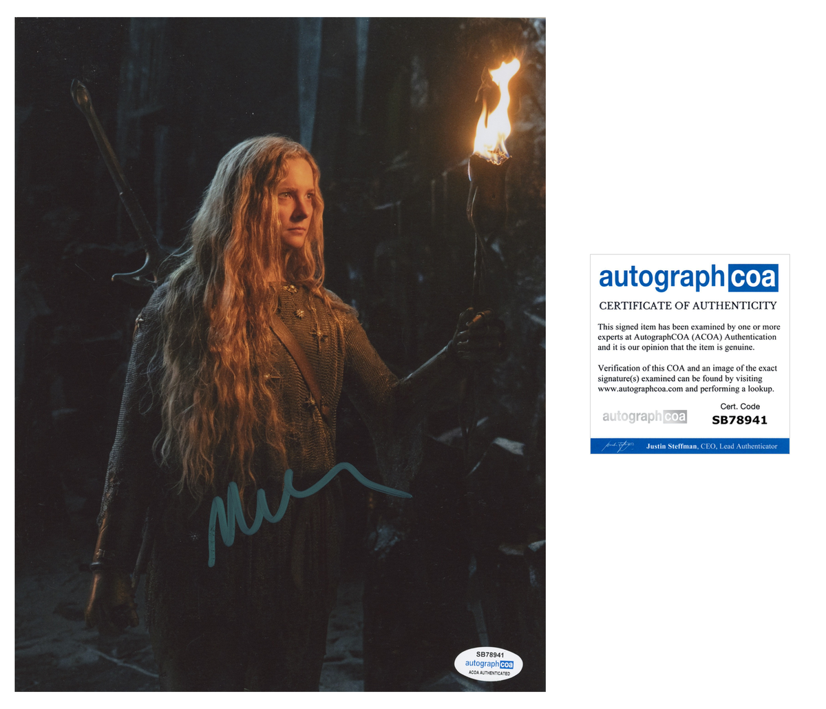 Morfydd Clark Rings of Power Signed Autograph 8x10 Photo ACOA | Outlaw ...