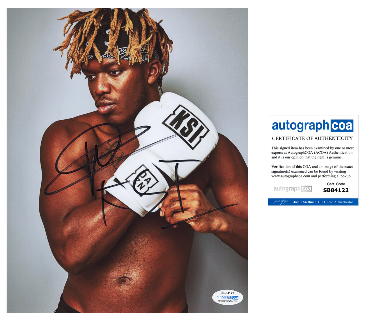 KSI Boxer Signed Autograph 8x10 Photo ACOA | Outlaw Hobbies Authentic ...