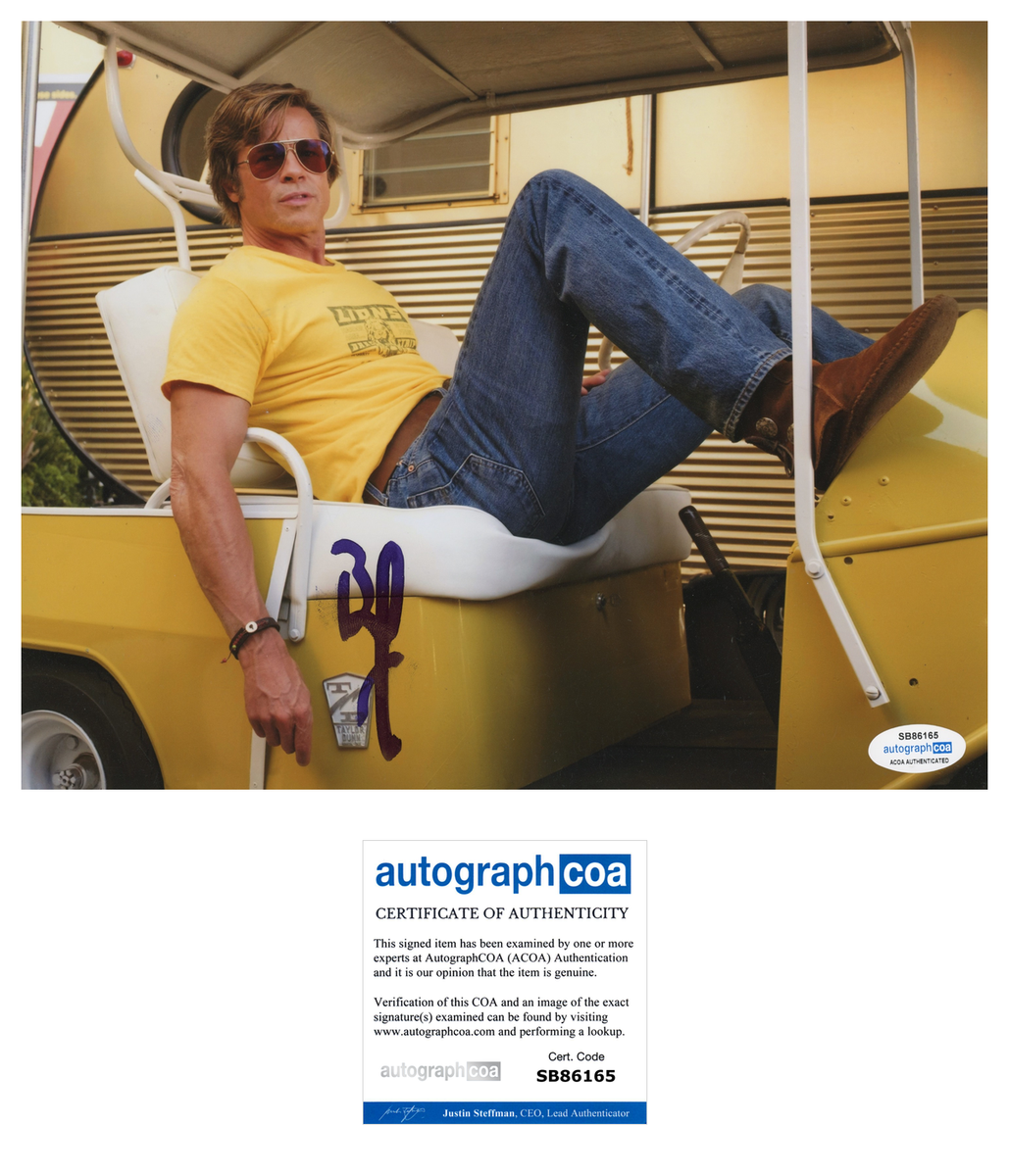 Brad Pitt Once Upon A Time Signed Autograph 8x10 Photo ACOA | Outlaw ...