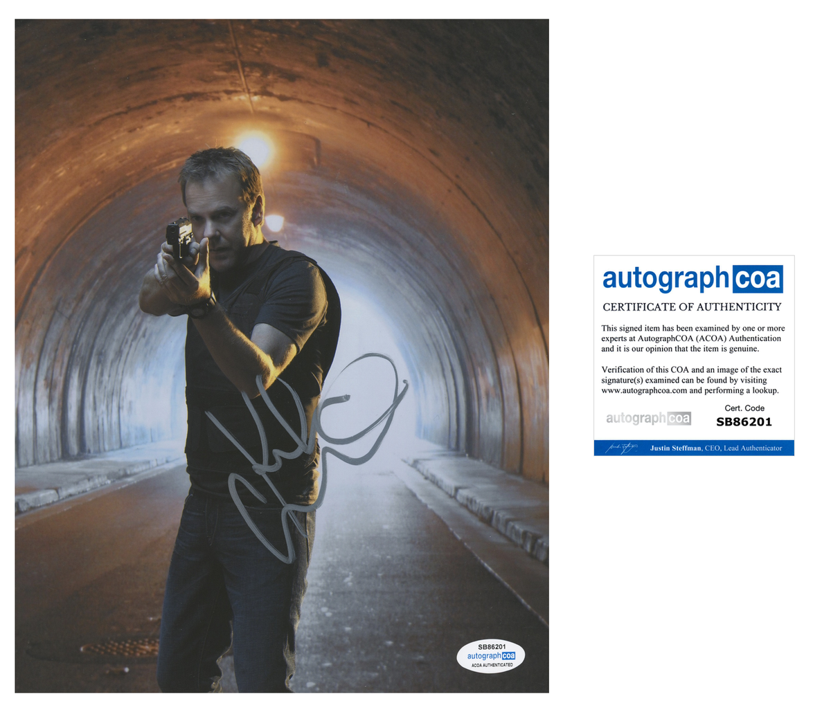 Kiefer Sutherland 24 Signed Autograph 8x10 Photo ACOA | Outlaw Hobbies ...