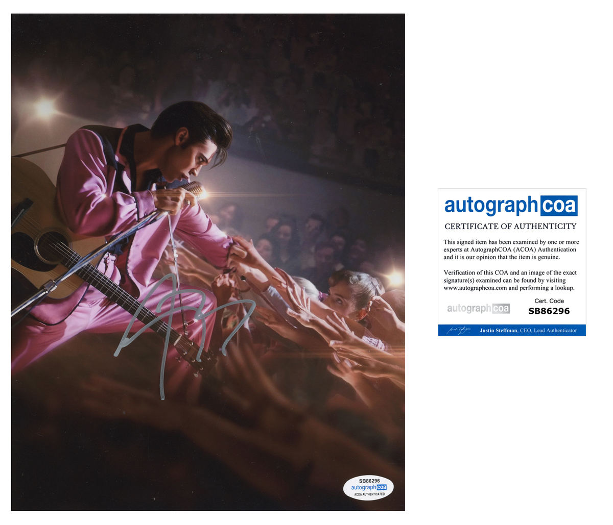 Austin Butler Elvis Signed Autograph 8x10 Photo ACOA | Outlaw Hobbies ...
