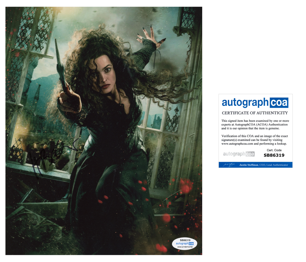 Helena Bonham Carter Harry Potter Signed Autograph 8x10 Photo ACOA ...
