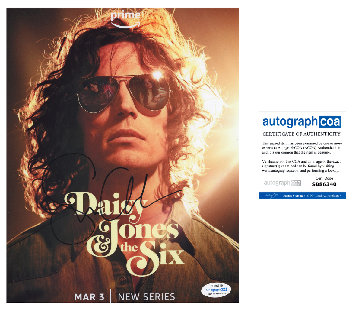 Sam Claflin Daisy Jones Signed Autograph 8x10 Photo ACOA | Outlaw ...