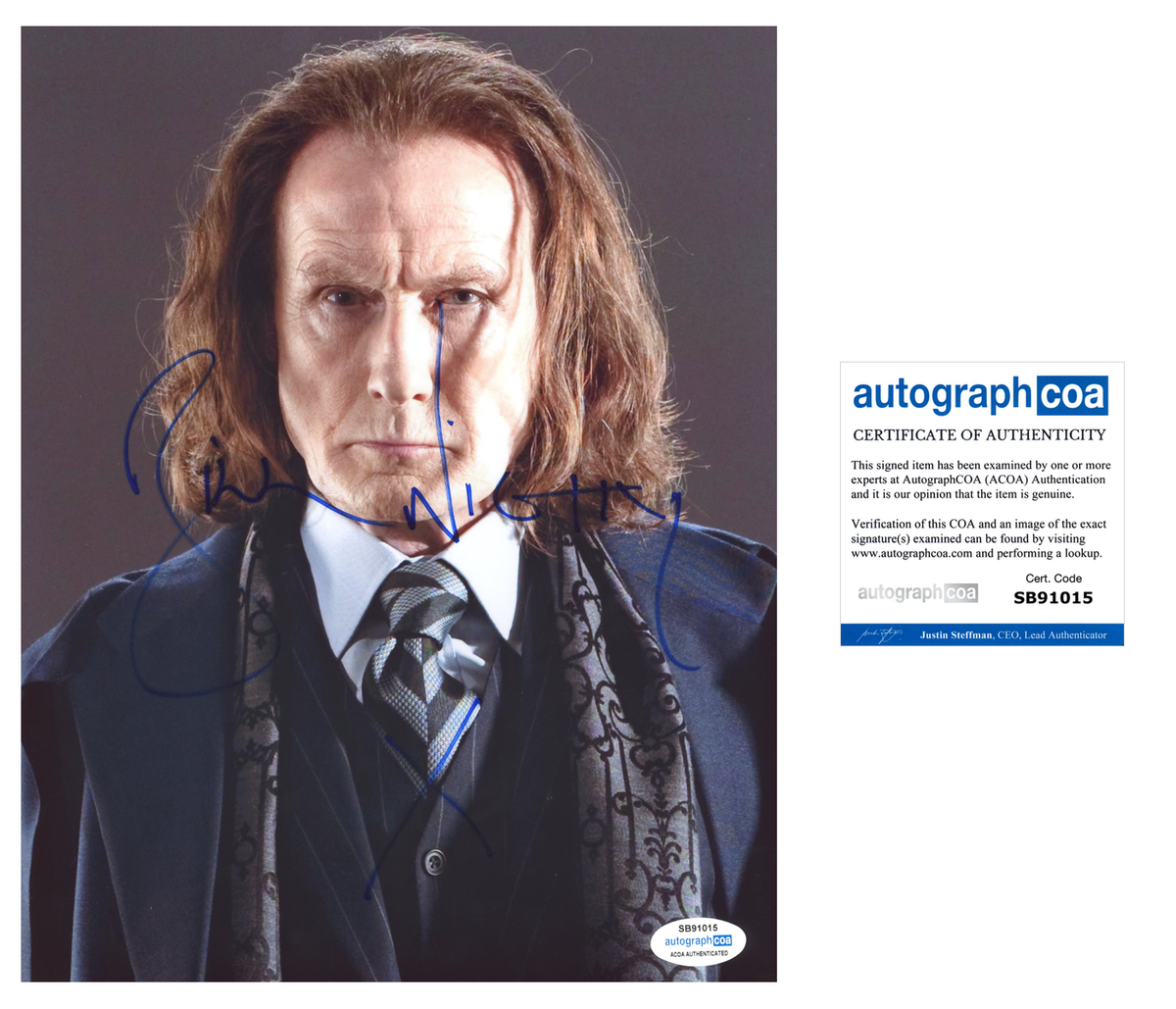Bill Nighy Harry potter Signed Autograph 8x10 Photo ACOA | Outlaw ...