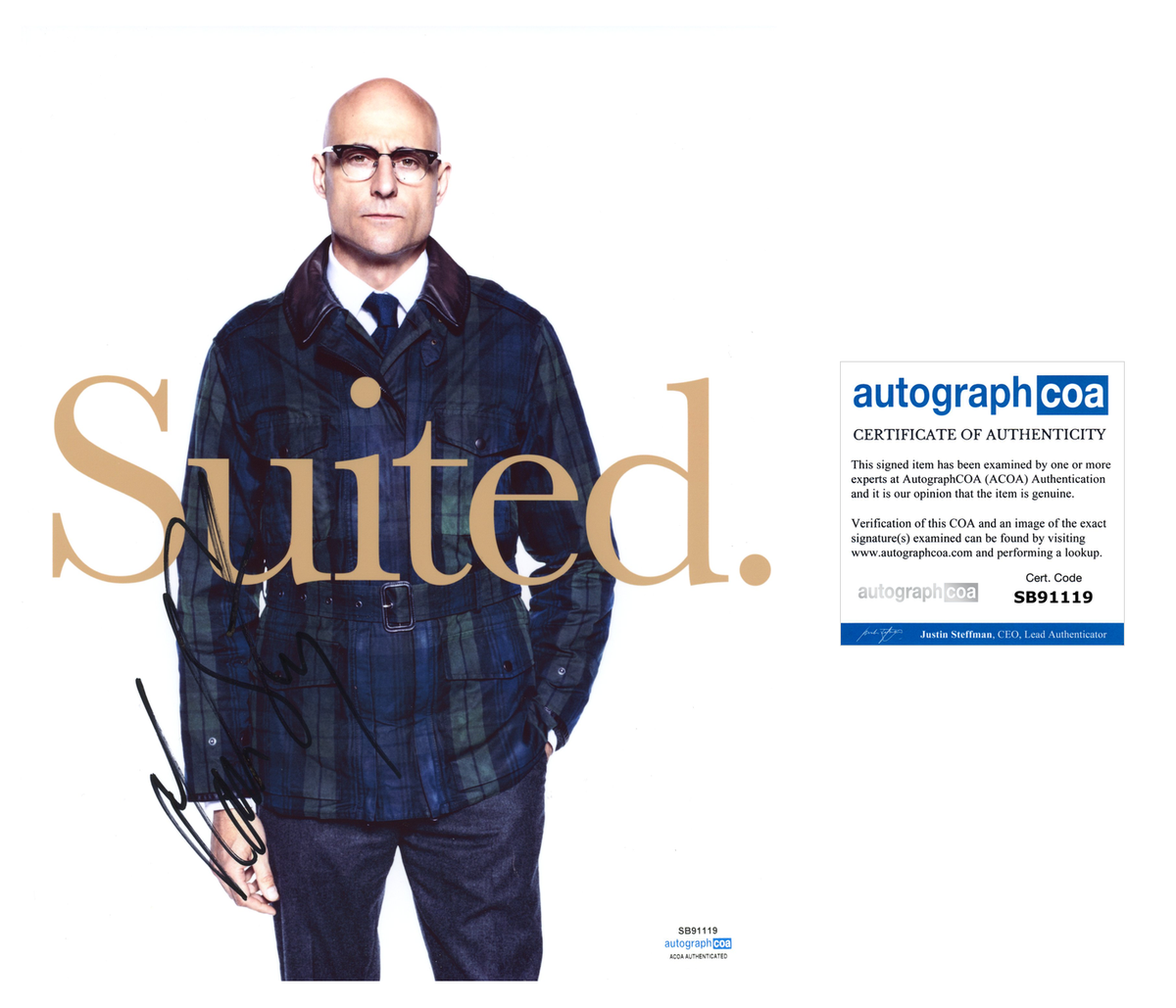 Mark Strong Kingsman Signed Autograph 8x10 Photo ACOA | Outlaw Hobbies ...