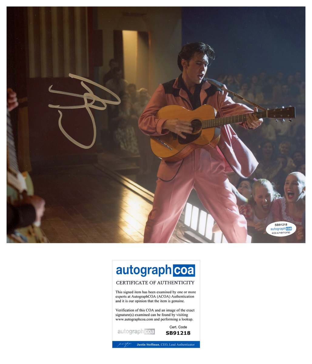 Austin Butler Elvis Signed Autograph 8x10 Photo ACOA | Outlaw Hobbies ...