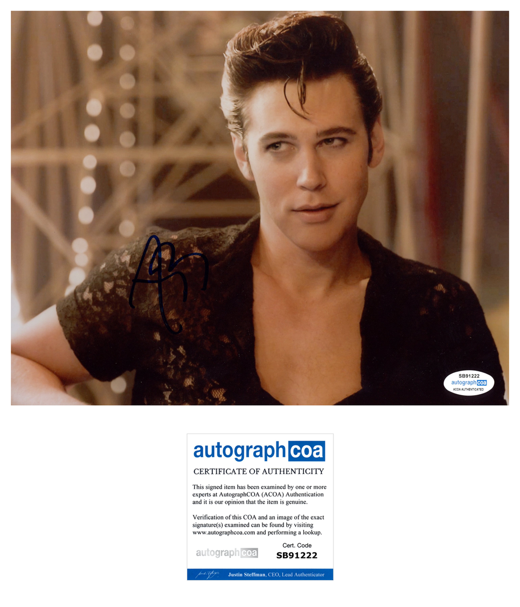 Austin Butler Elvis Signed Autograph 8x10 Photo ACOA | Outlaw Hobbies ...