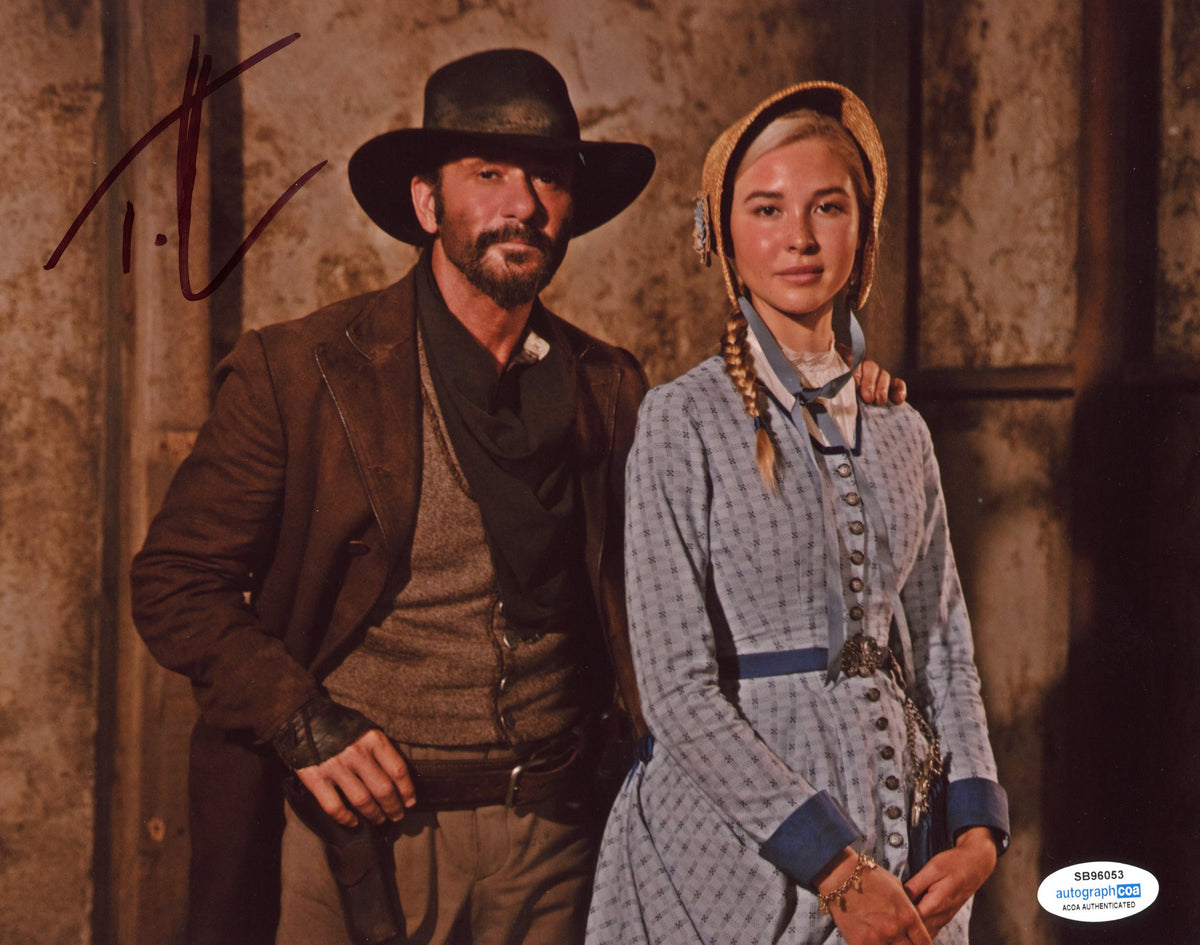 Tim McGraw 1883 Signed Autograph 8x10 Photo ACOA | Outlaw Hobbies ...