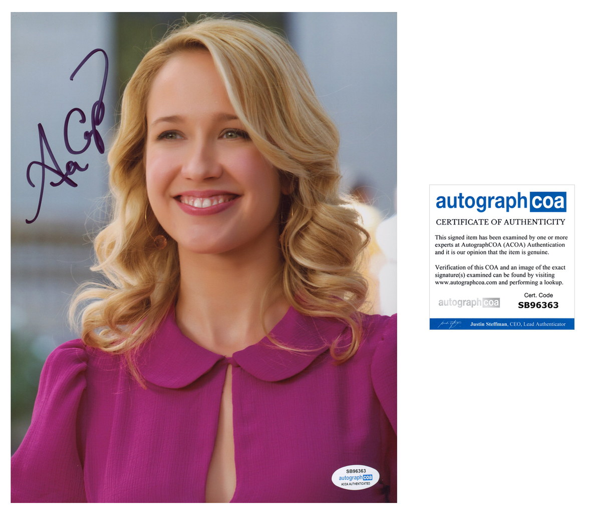Anna Camp Pitch Perfect Signed Autograph 8x10 Photo ACOA | Outlaw ...