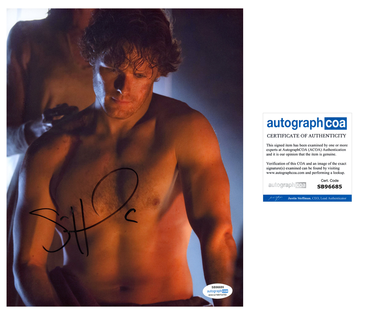 Sam Heughan Outlander Signed Autograph 8x10 Photo ACOA | Outlaw Hobbies ...