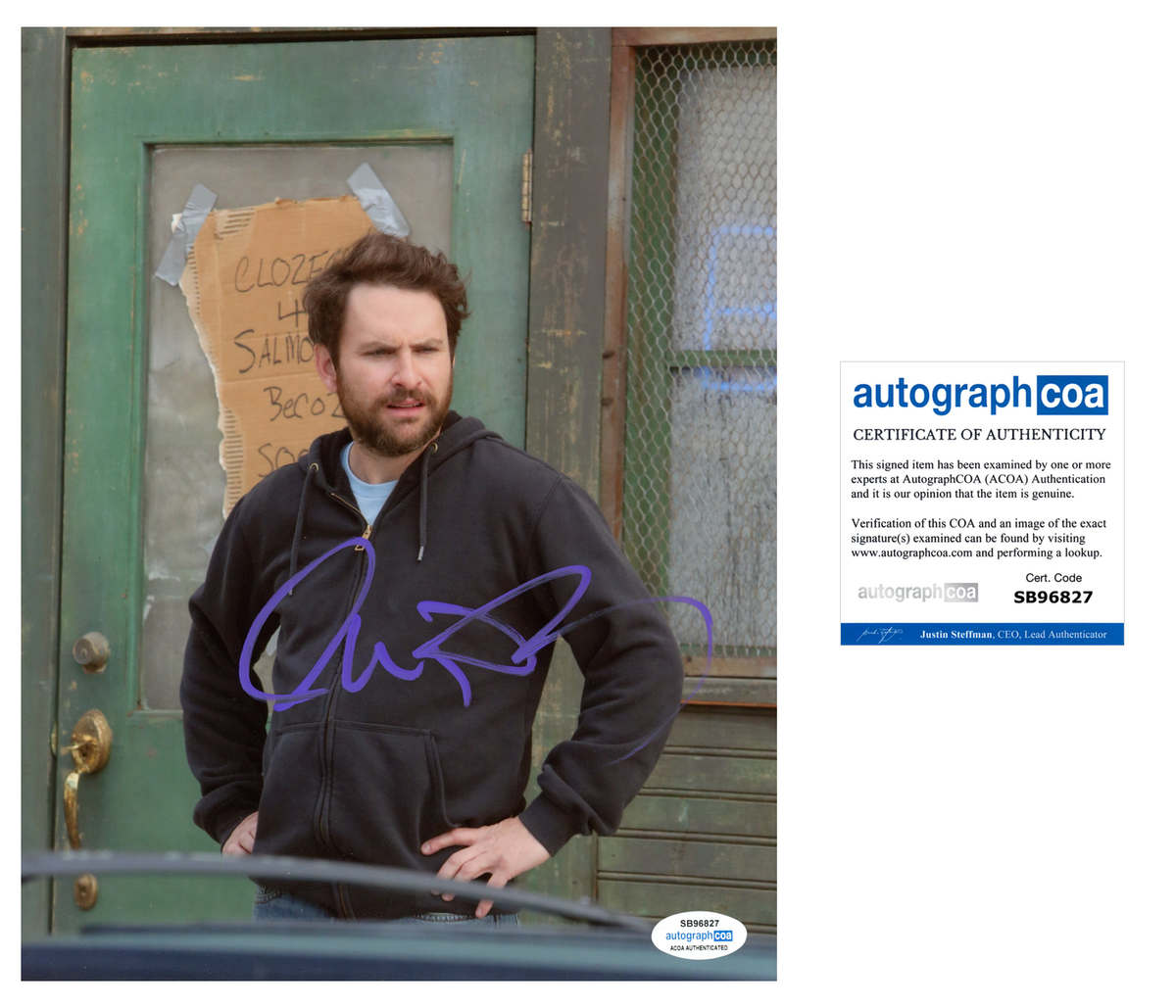 Charlie Day Always Sunny Signed Autograph 8x10 Photo ACOA | Outlaw ...