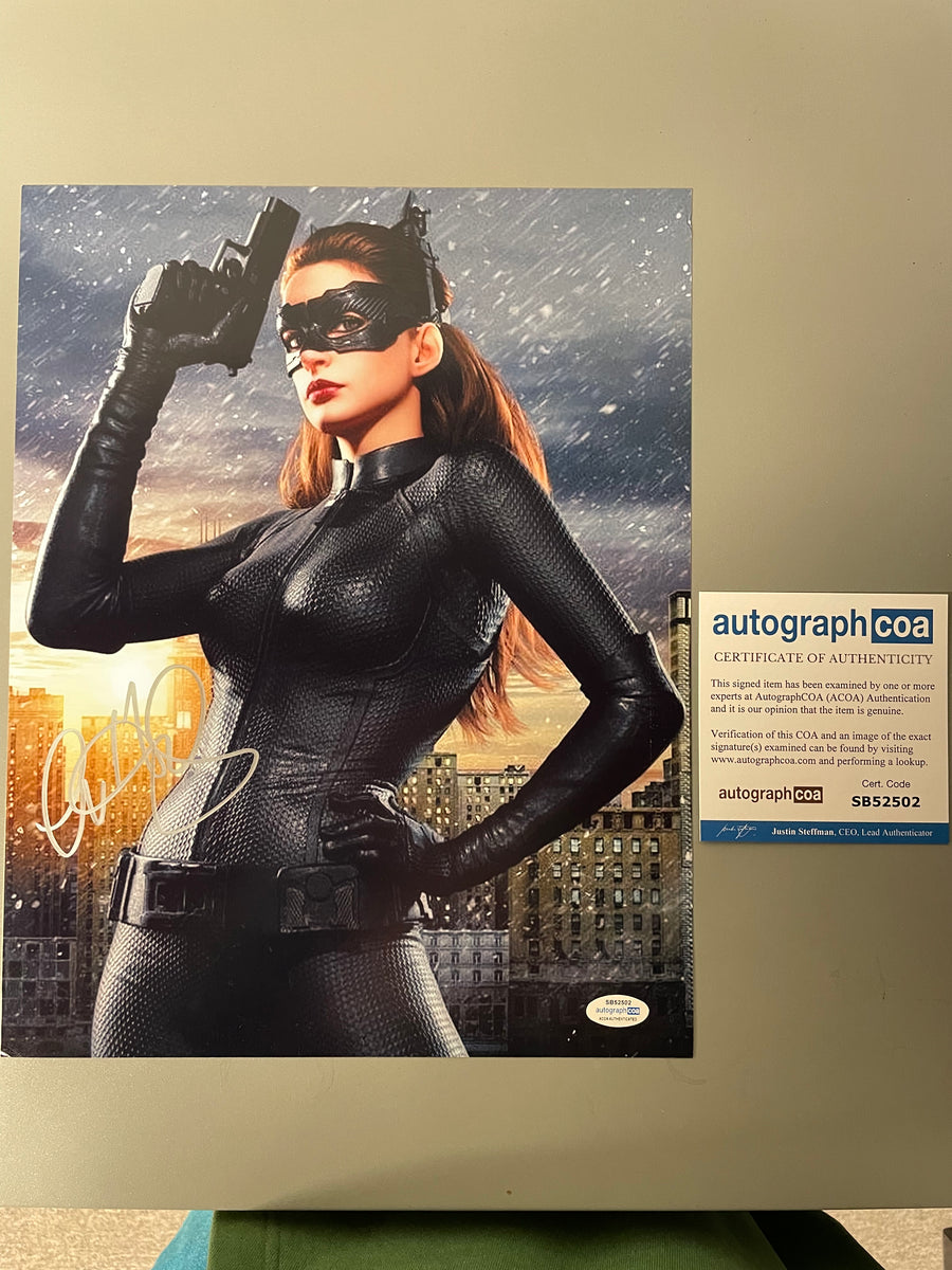 Anne Hathaway Dark Knight Signed Autograph 11x14 Photo ACOA | Outlaw ...
